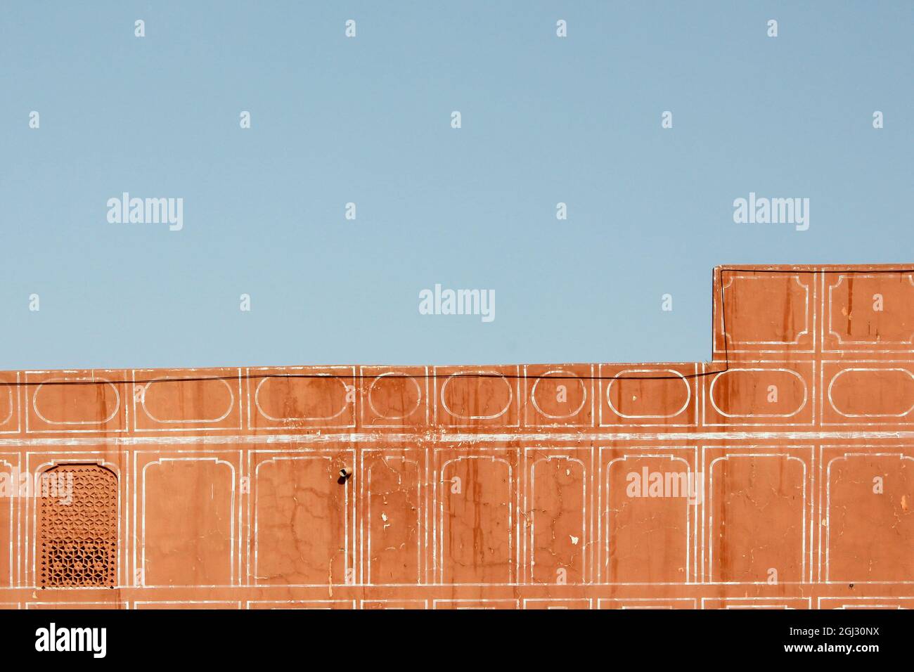 The old, red walls of the ancient City Palace Stock Photo - Alamy