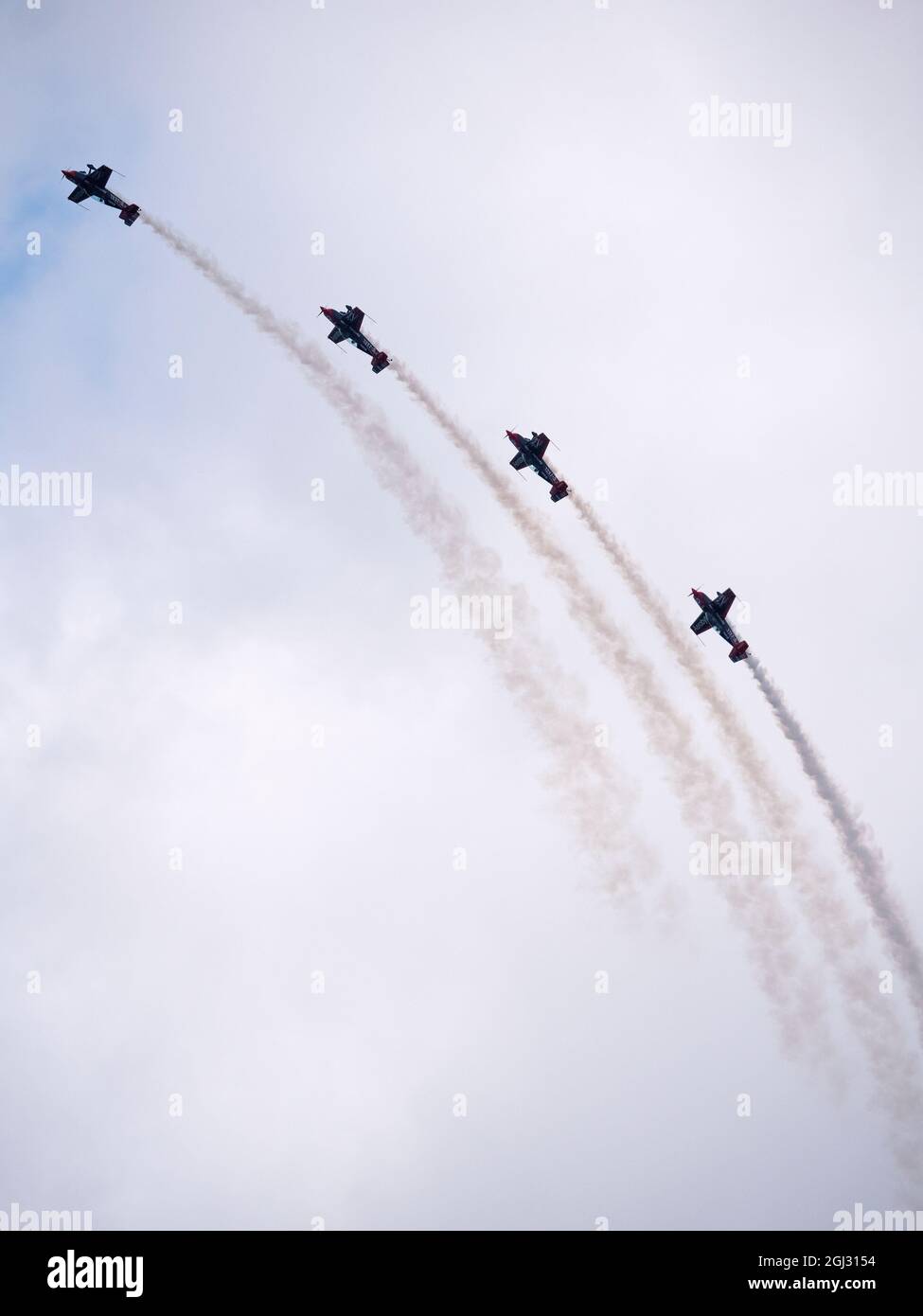 Blades aerial display team ascending in formation Stock Photo - Alamy