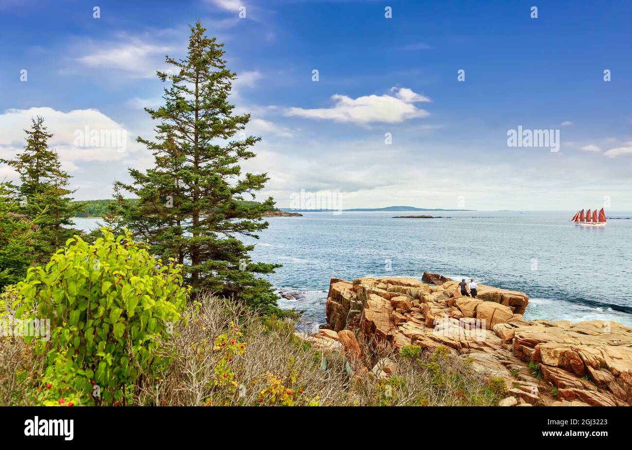 Panoramic boat maine hi-res stock photography and images - Alamy
