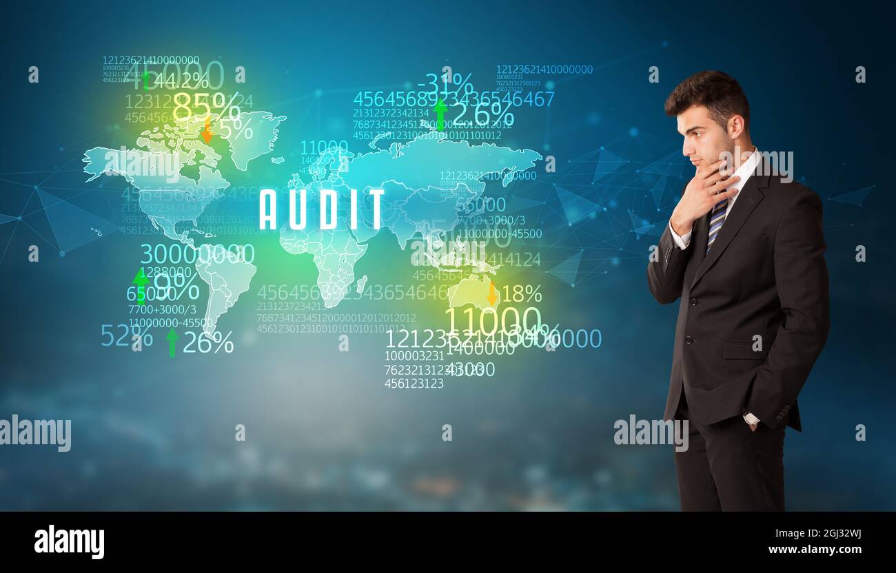 Businessman thinking about market concept Stock Photo - Alamy