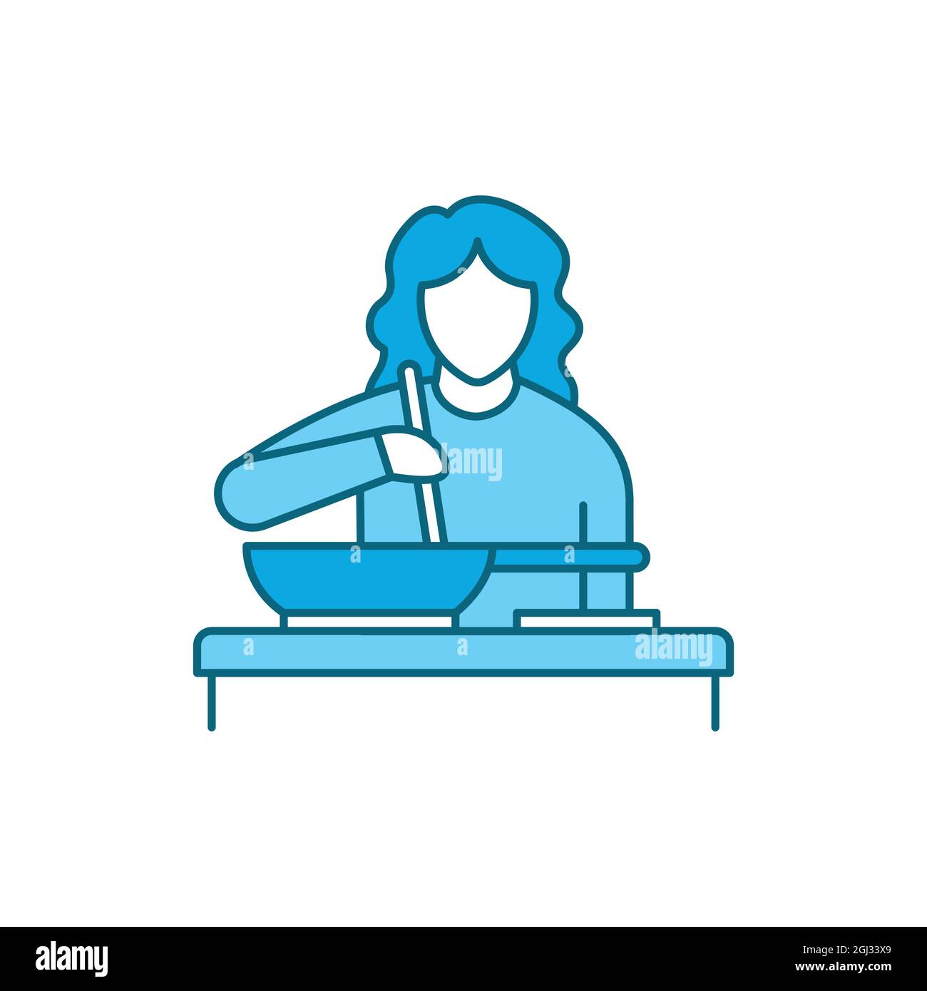 Cooking food color line icon. Pictogram for web page, mobile app, promo ...