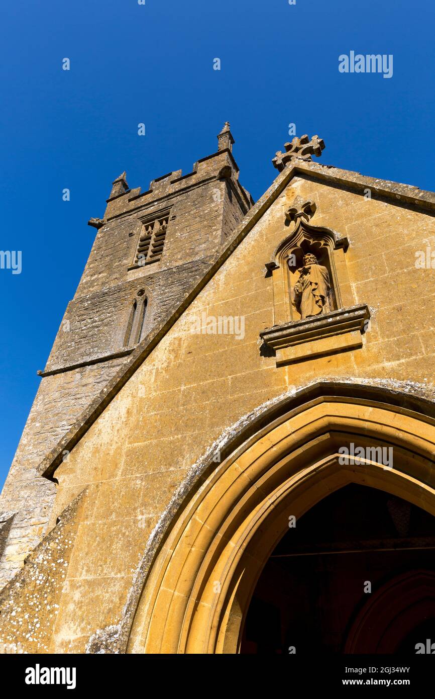 St Peter's church next to Stanway House in the village of Stanway ...