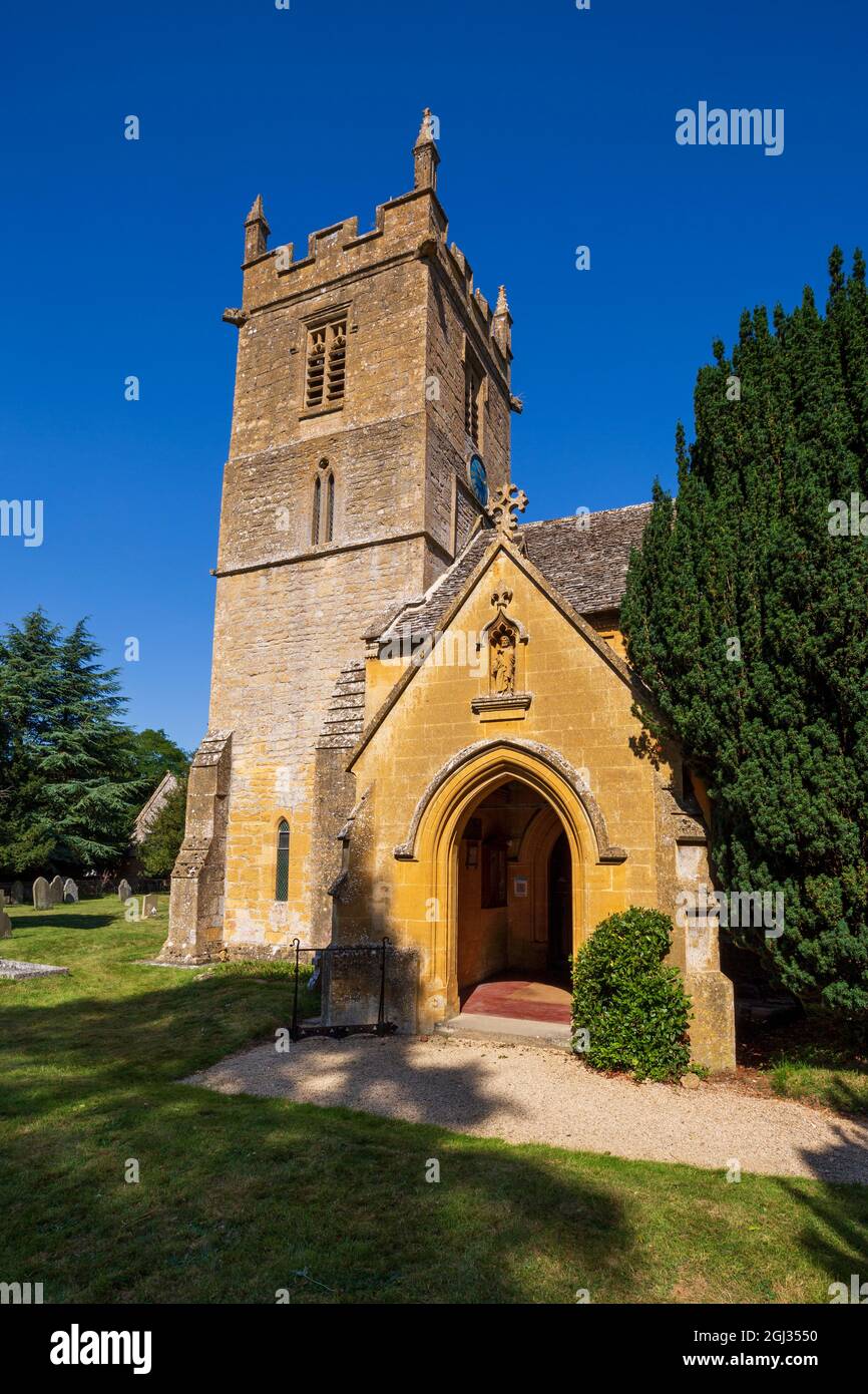 St Peter's church next to Stanway House in the village of Stanway ...
