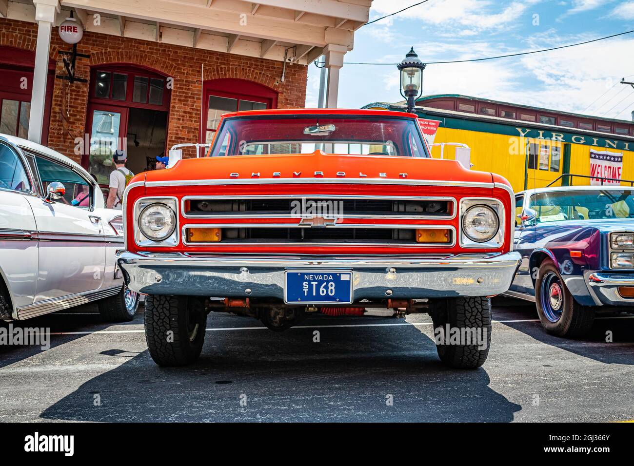 Virginia City, NV - July 30, 2021: 1968 Chevrolet C10 pickup truck at a ...