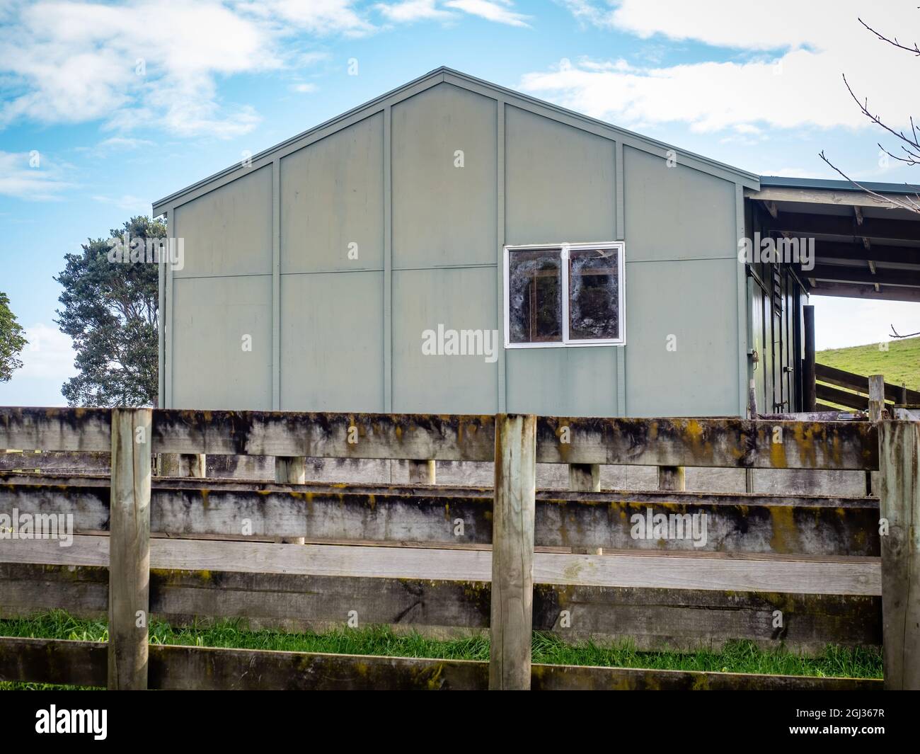 AUCKLAND, NEW ZEALAND - Jul 23, 2021: A simple rural house in Maraetai ...