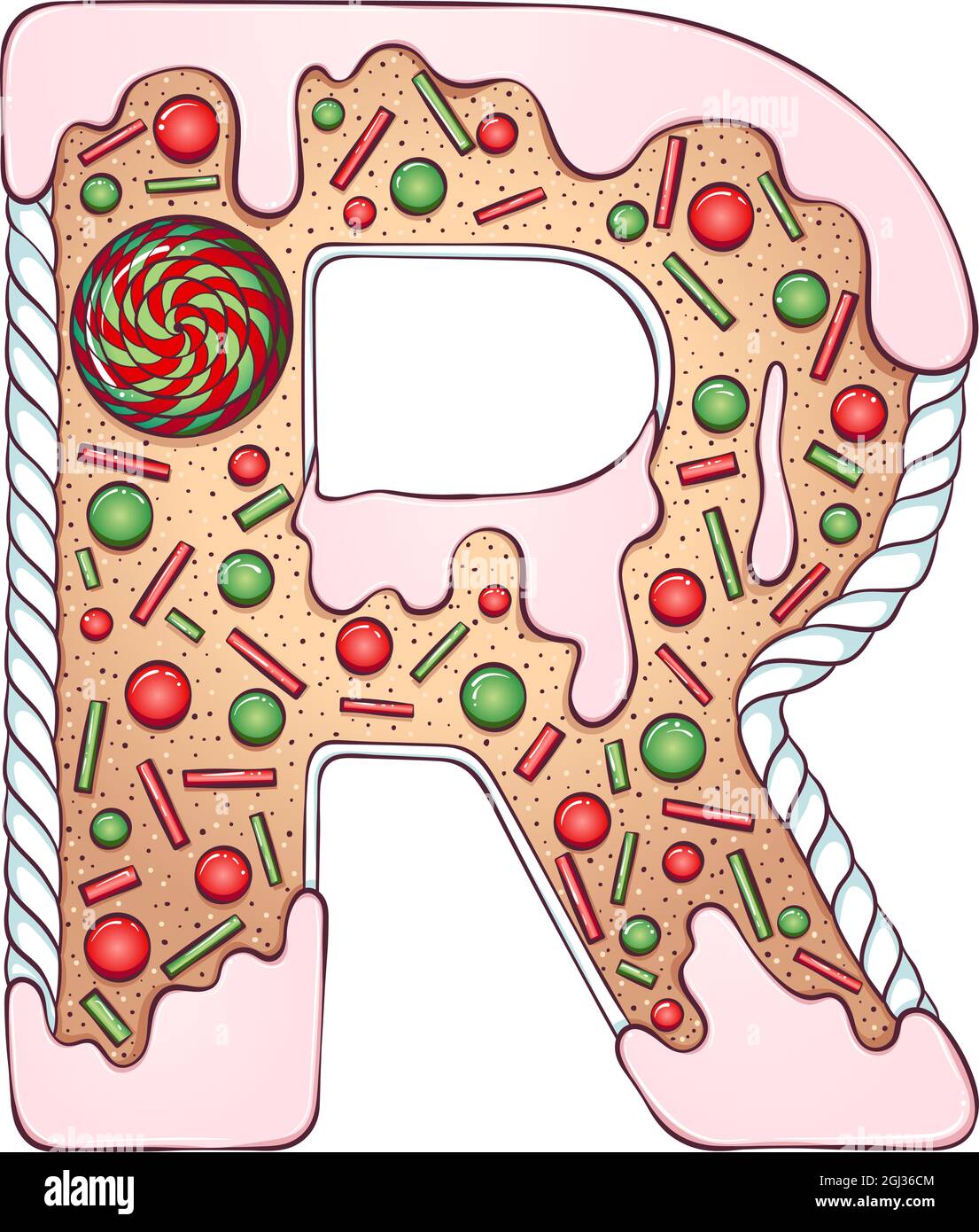 Alphabet gingerbread letter R Stock Vector Image & Art - Alamy