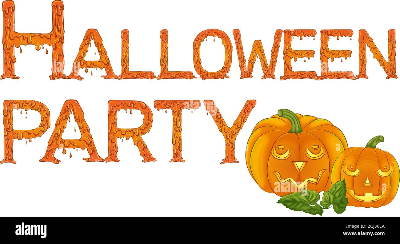 Halloween party vector lettering Stock Vector Image & Art - Alamy