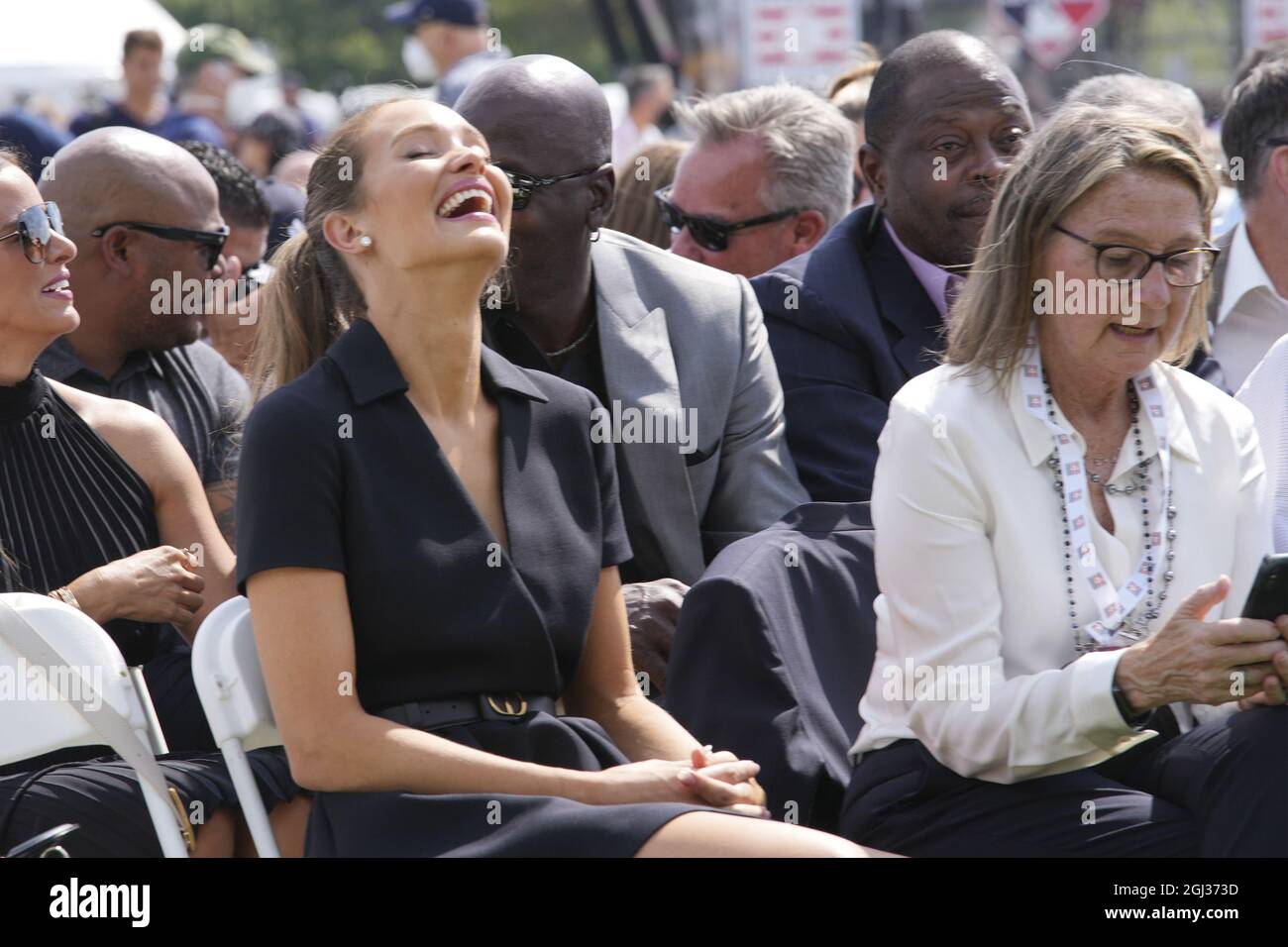 Cooperstown, United States. 08th Sep, 2021. Hannah Jeter (L), wife of ...