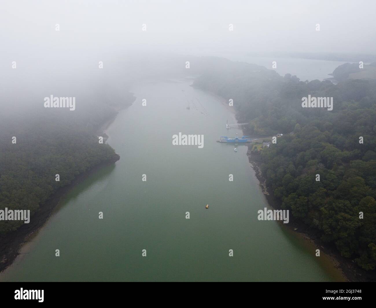 King harry ferry cornwall england uk river fal Stock Photo - Alamy