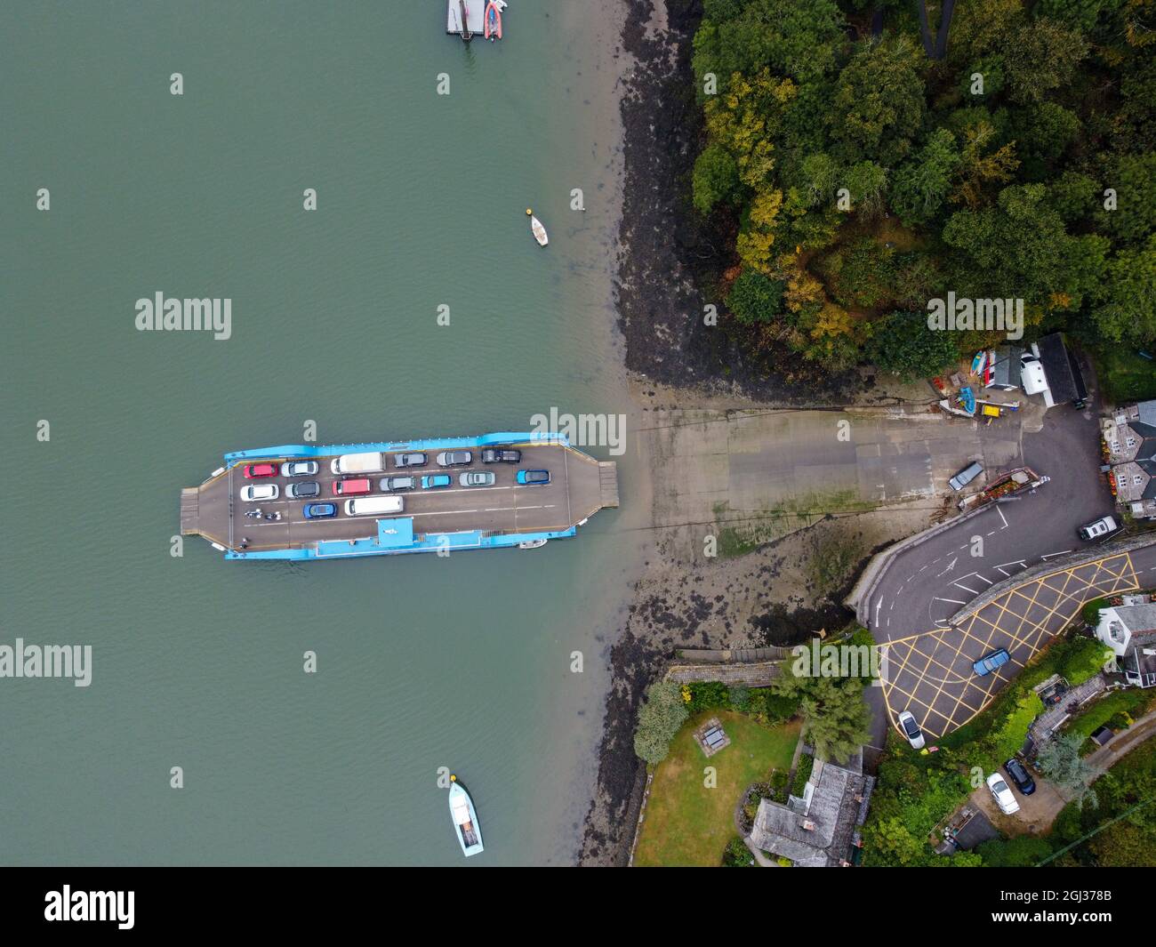 King harry ferry cornwall england uk river fal Stock Photo - Alamy