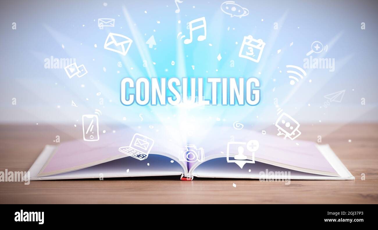 open book with business inscription Stock Photo - Alamy