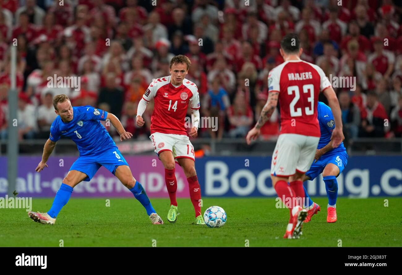 September 8, 2021: Mikkel Damsgaard of Denmark and Dan Leon Glazer of ...