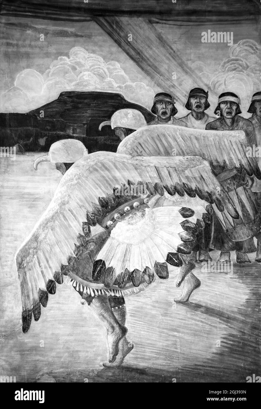 A mural painted by Will Shuster in 1934 titled "Voice in the Sky ...