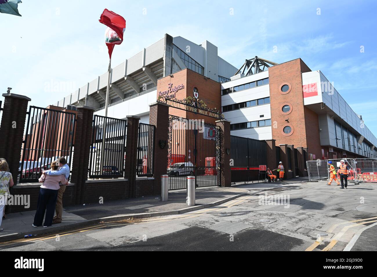 Exterior of Liverpool Anfield Football ground Stock Photo - Alamy