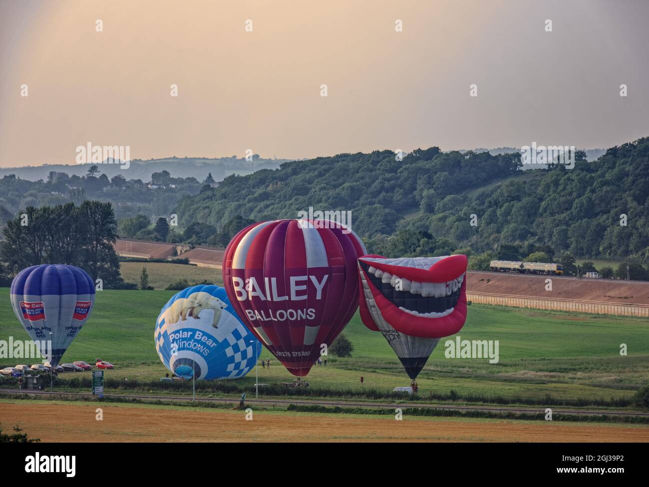hot air balloons bath Stock Photo - Alamy
