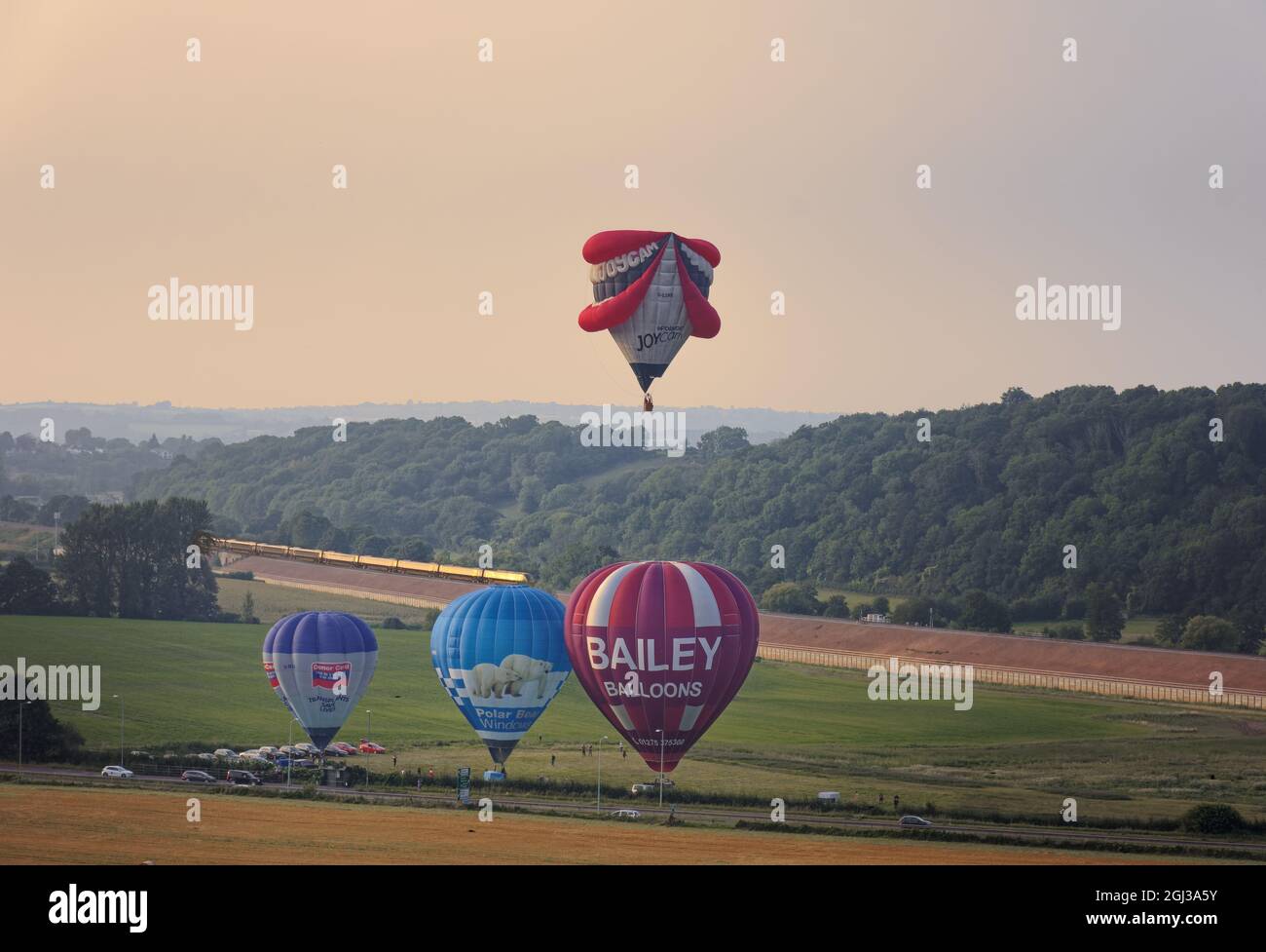 hot air balloons bath Stock Photo - Alamy