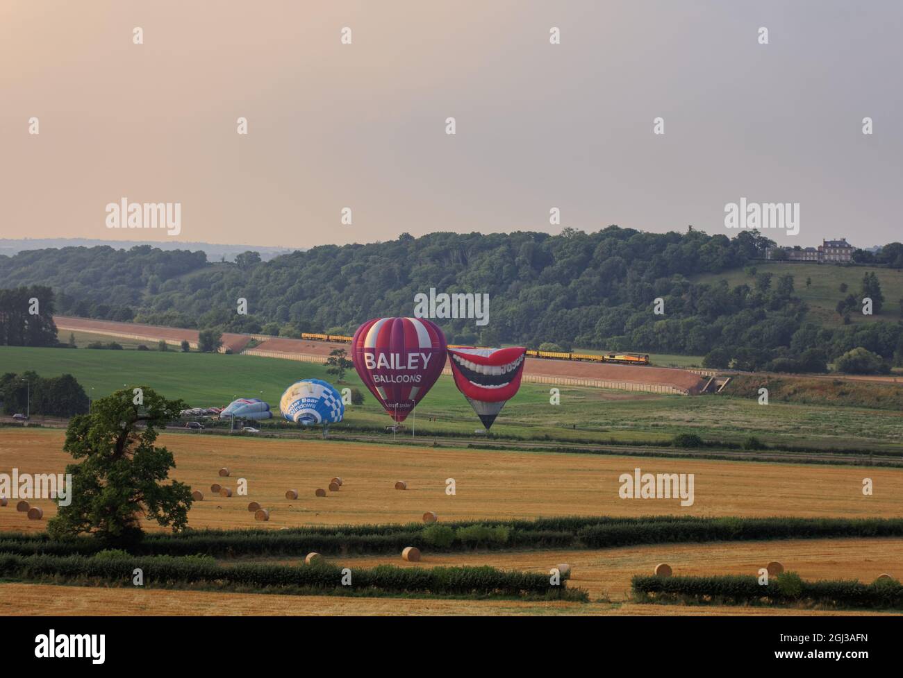 hot air balloons bath Stock Photo - Alamy