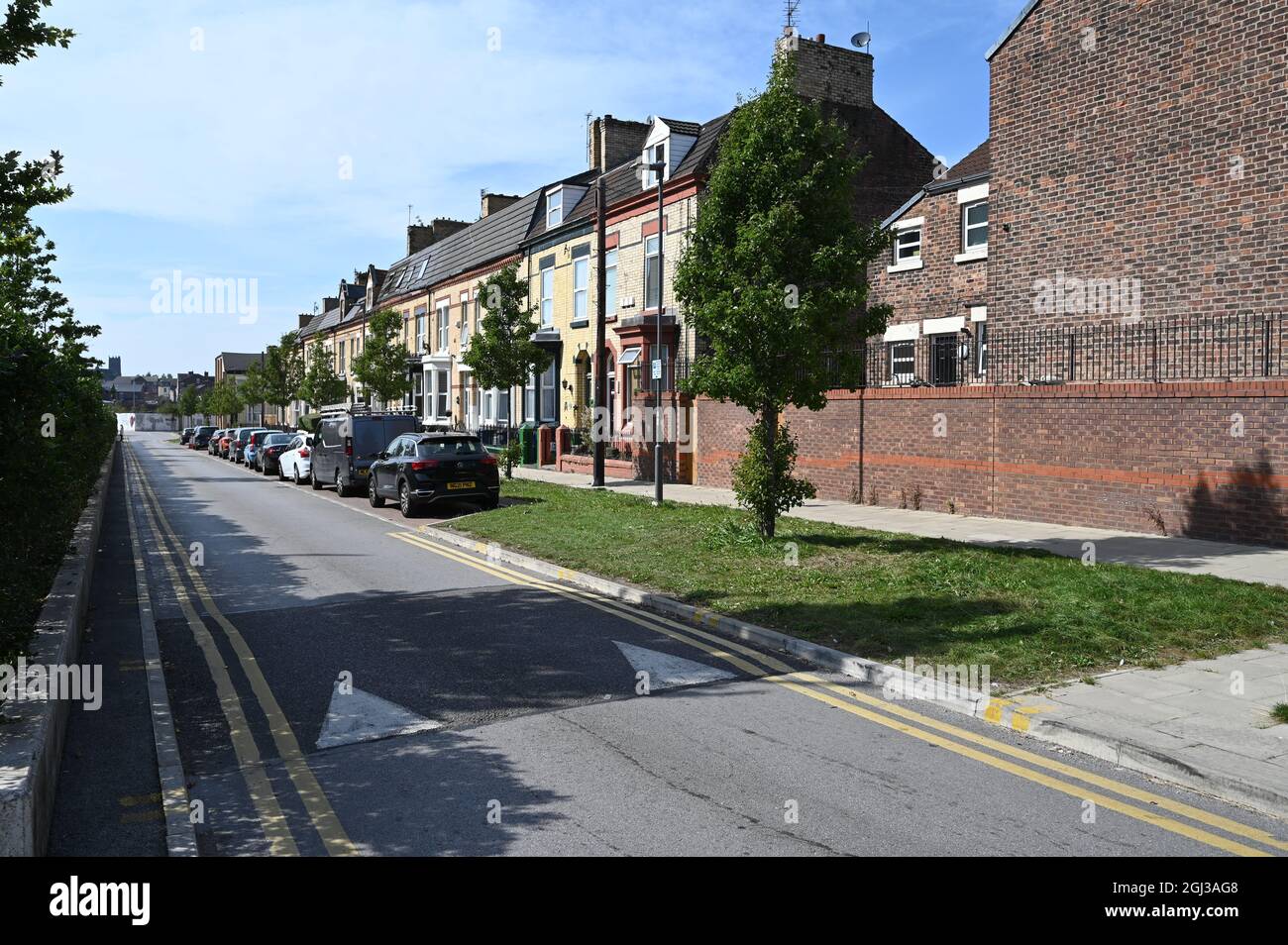 LIverpool streets at Anfield Stock Photo - Alamy