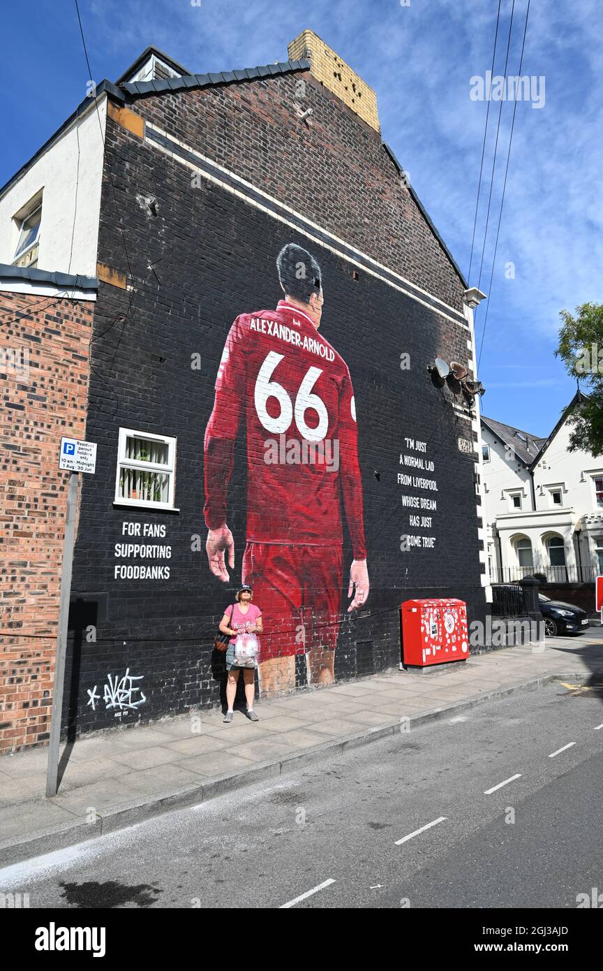 Alexander Arnold Mural in Liverpool Stock Photo - Alamy