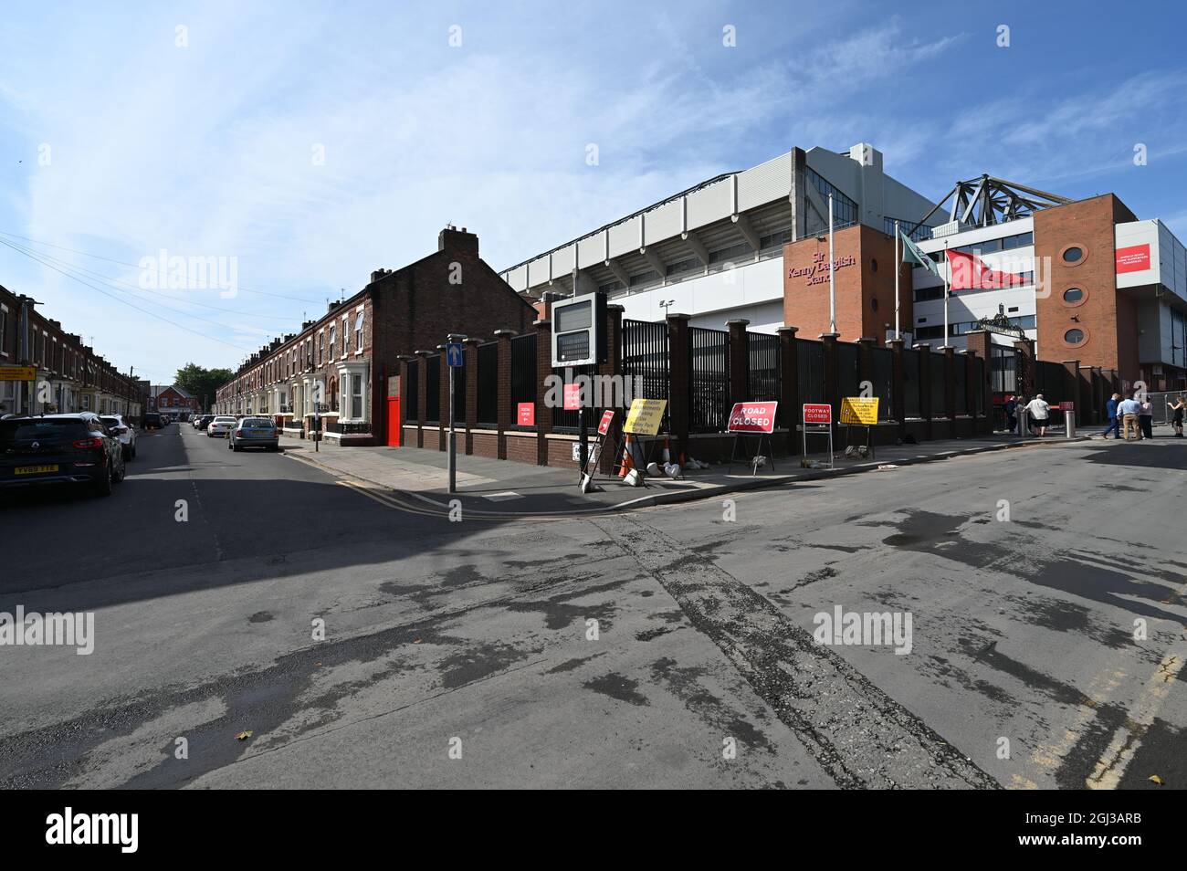 Exterior of Liverpool Anfield Football ground Stock Photo - Alamy