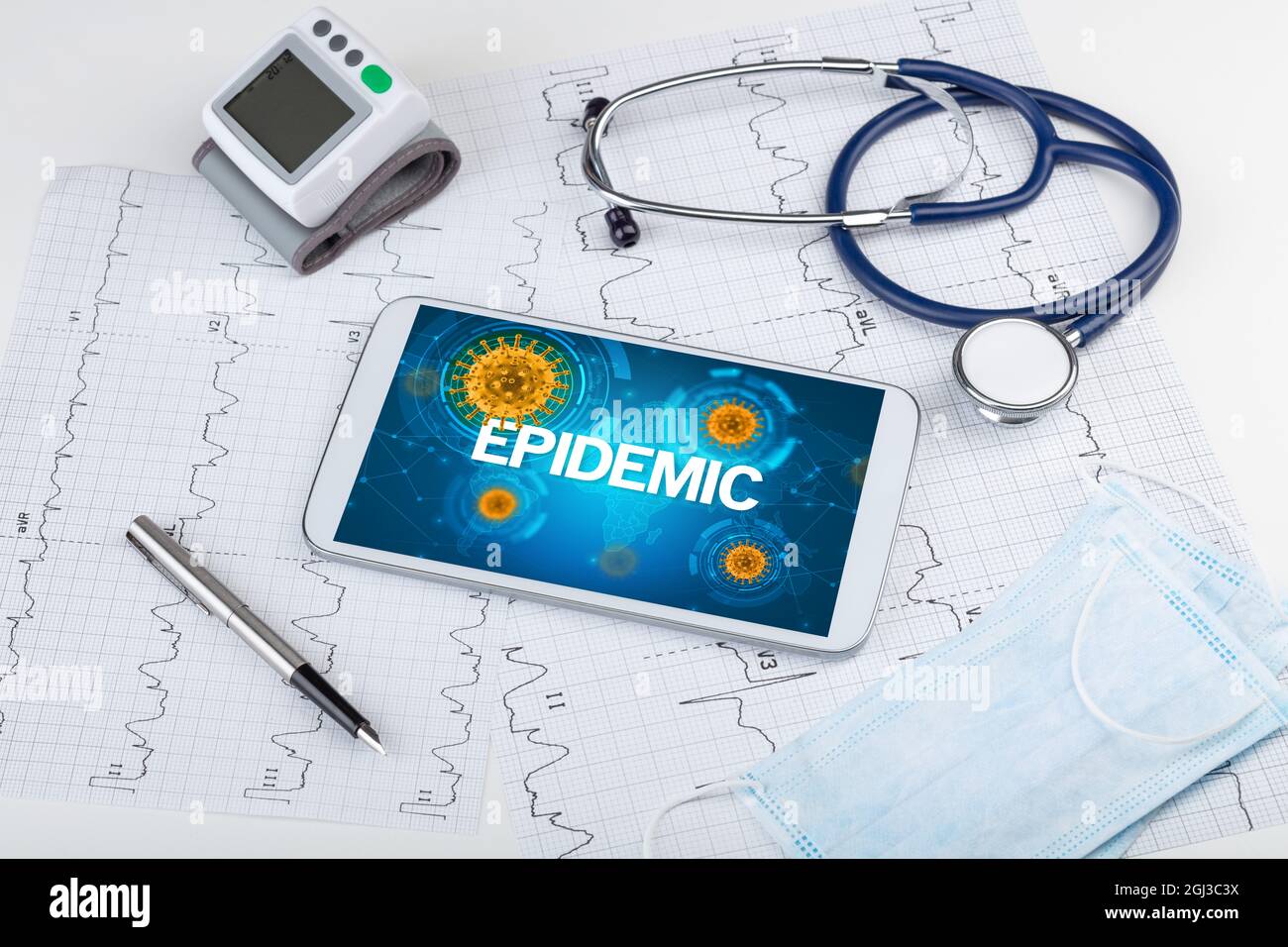 Close-up view of a tablet pc with inscription Stock Photo - Alamy