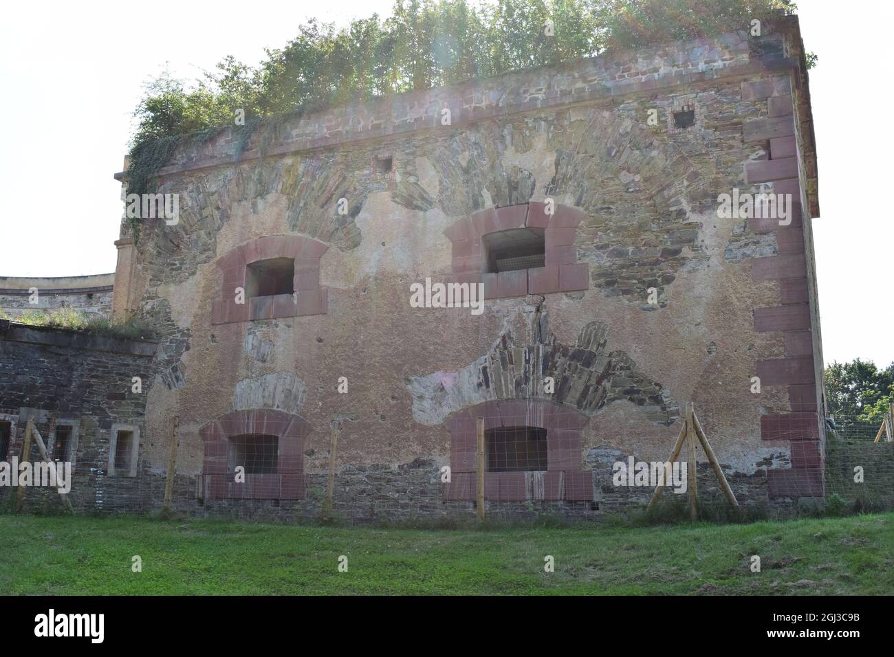 Fort Asterstein, Prussian ruin in Koblenz east of the Rhine Stock Photo ...