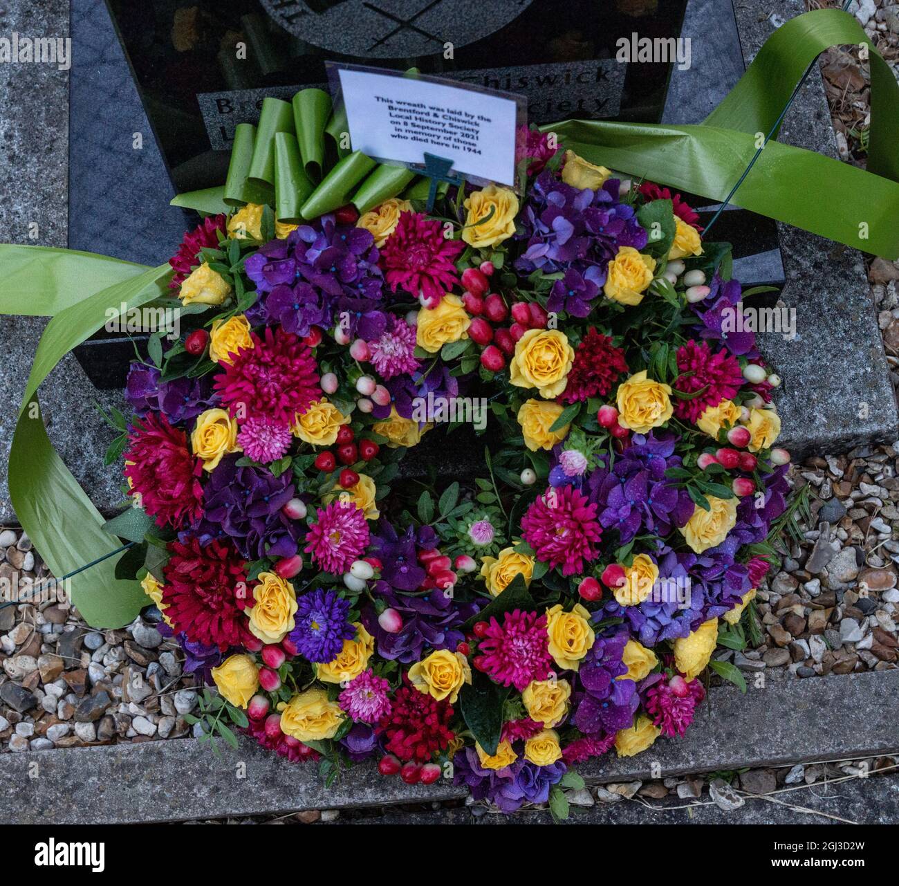 London, UK. 8th Sep, 2021. Chiswick Commemorates 77th Anniversary of ...