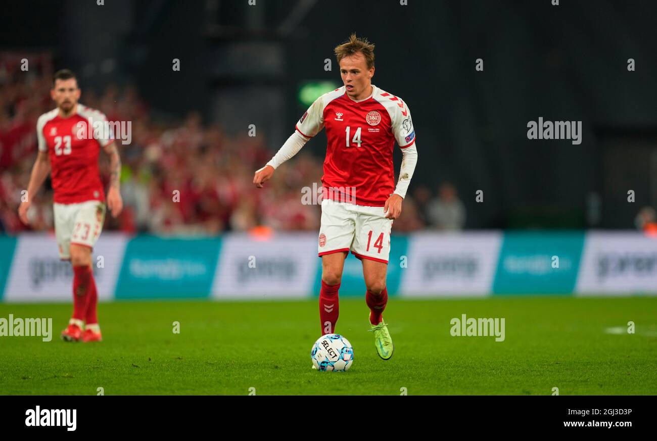 September 8, 2021: Mikkel Damsgaard of Denmark during Denmark against ...