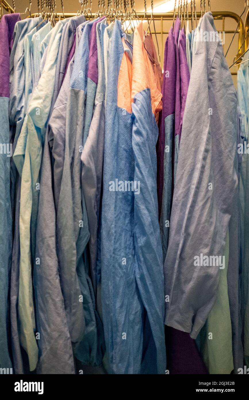 Fresh PPE kits and other safety equipment in the laundry room at the ...