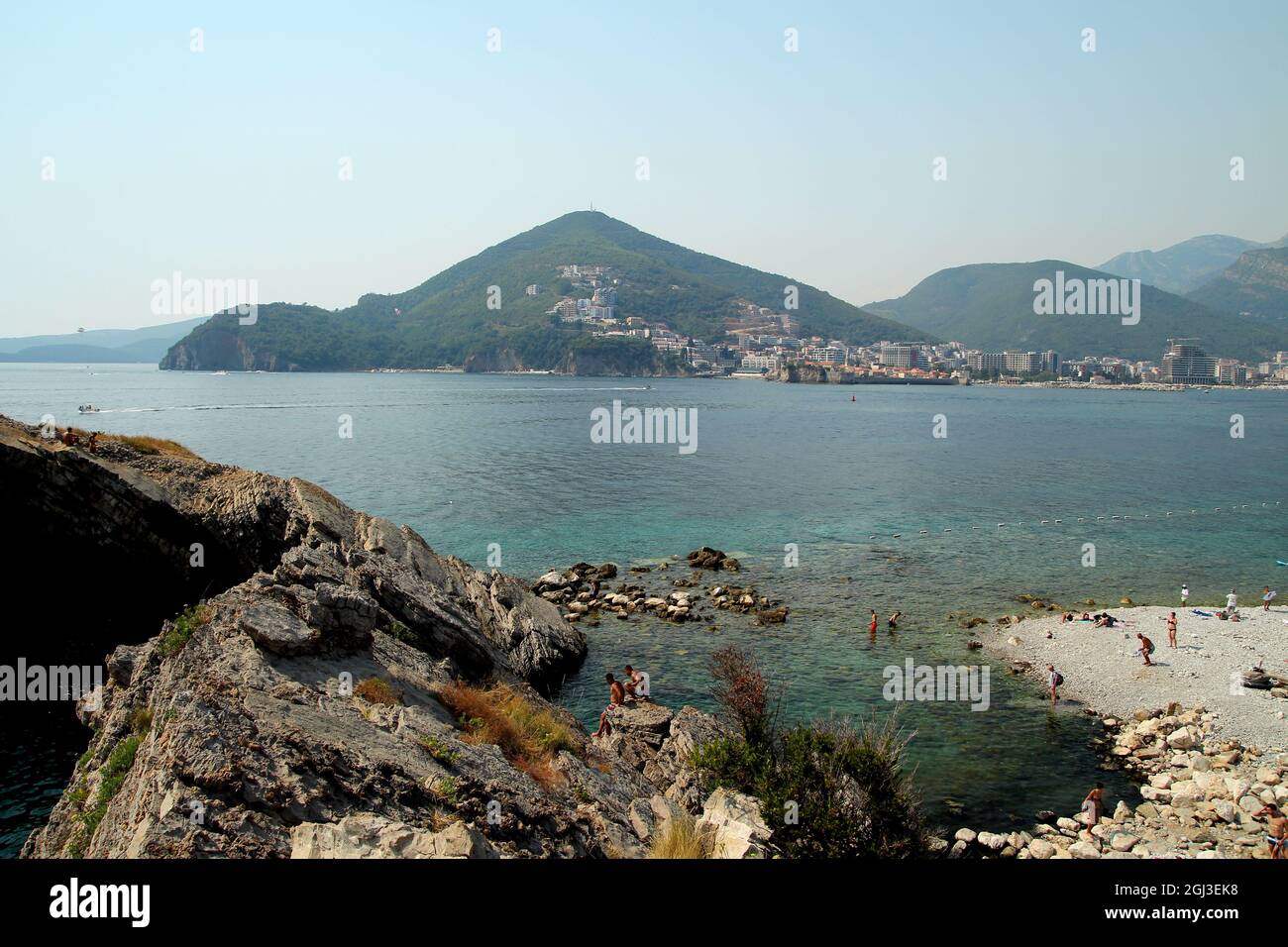 Beach on the Sveti Nikola Island in Budva, Montenegro Stock Photo - Alamy