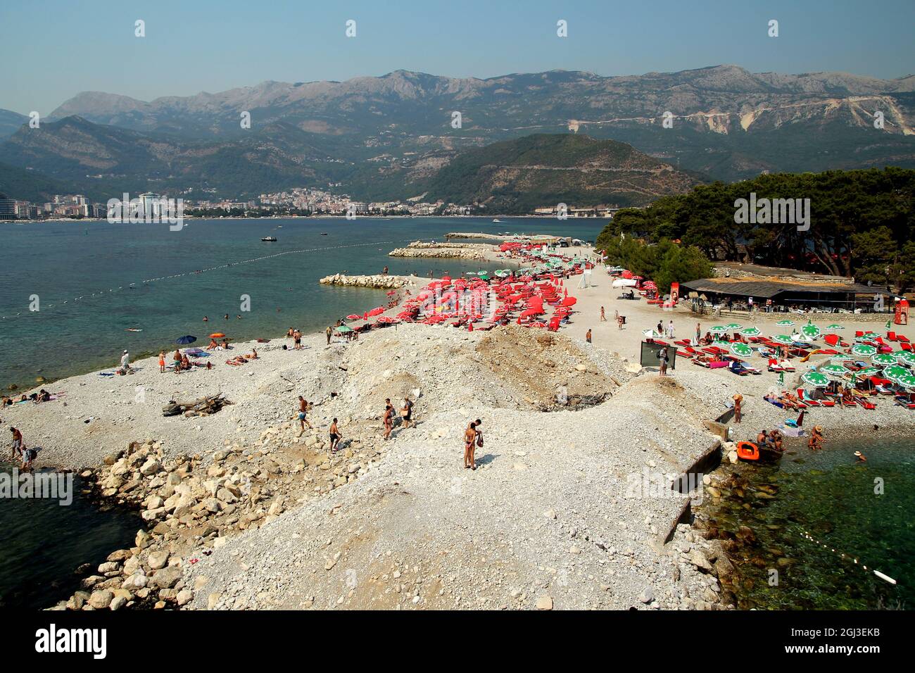 Beach on the Sveti Nikola Island in Budva, Montenegro Stock Photo - Alamy