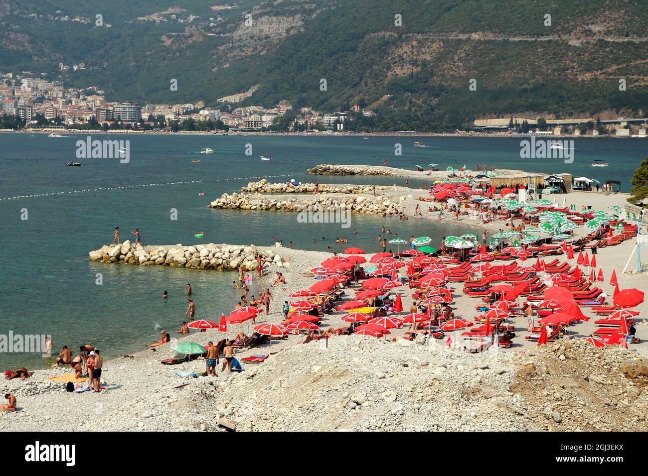 Beach on the Sveti Nikola Island in Budva, Montenegro Stock Photo - Alamy