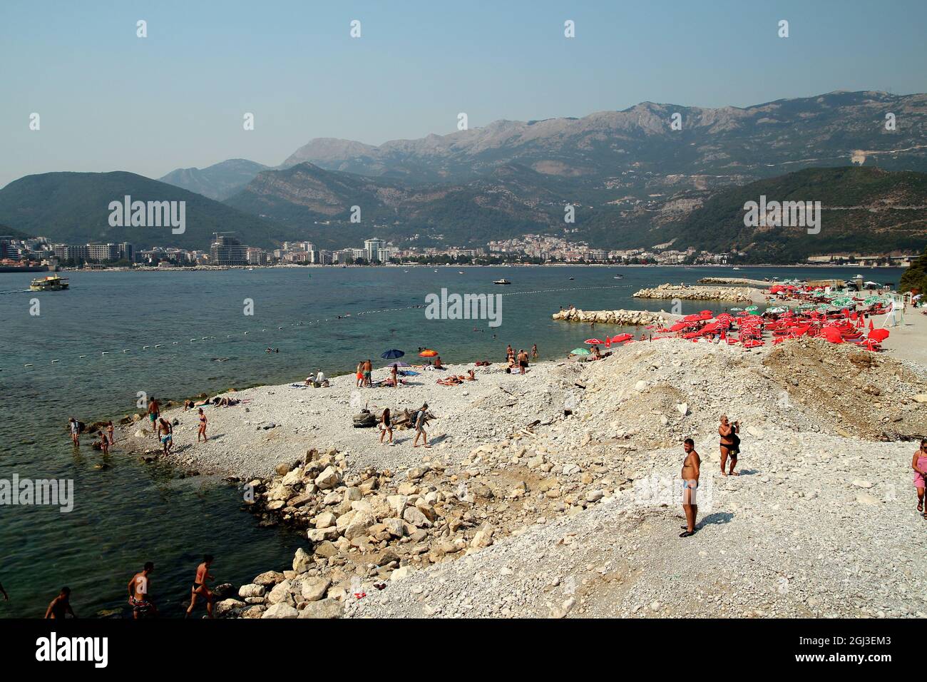 Beach on the Sveti Nikola Island in Budva, Montenegro Stock Photo - Alamy