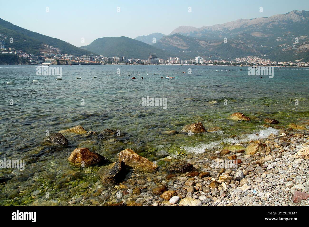 Beach on the Sveti Nikola Island in Budva, Montenegro Stock Photo - Alamy
