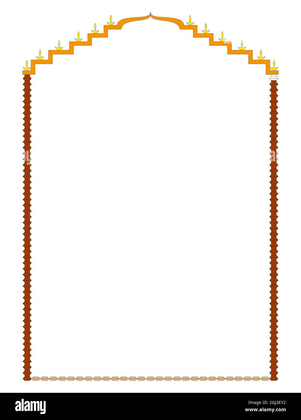 black ornamental vintage decorative frame for hindu religion and ...