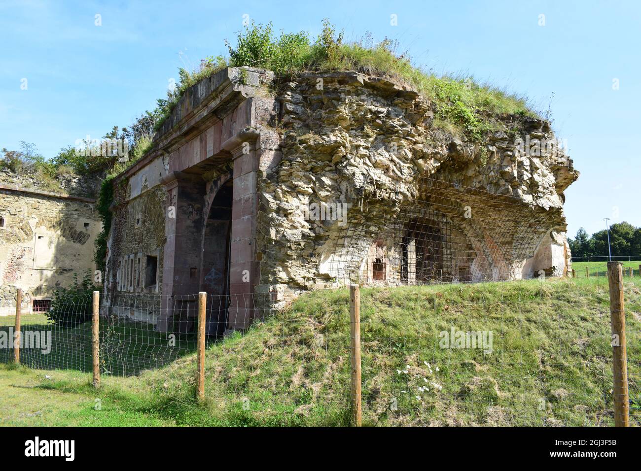 Fort Asterstein, Prussian ruin in Koblenz east of the Rhine Stock Photo ...