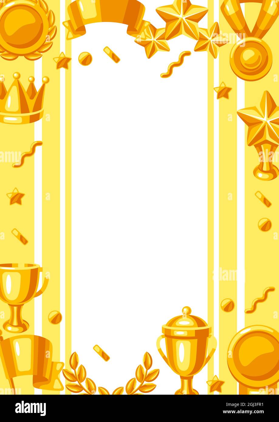 Awards and trophy background. Reward items sports or corporate ...