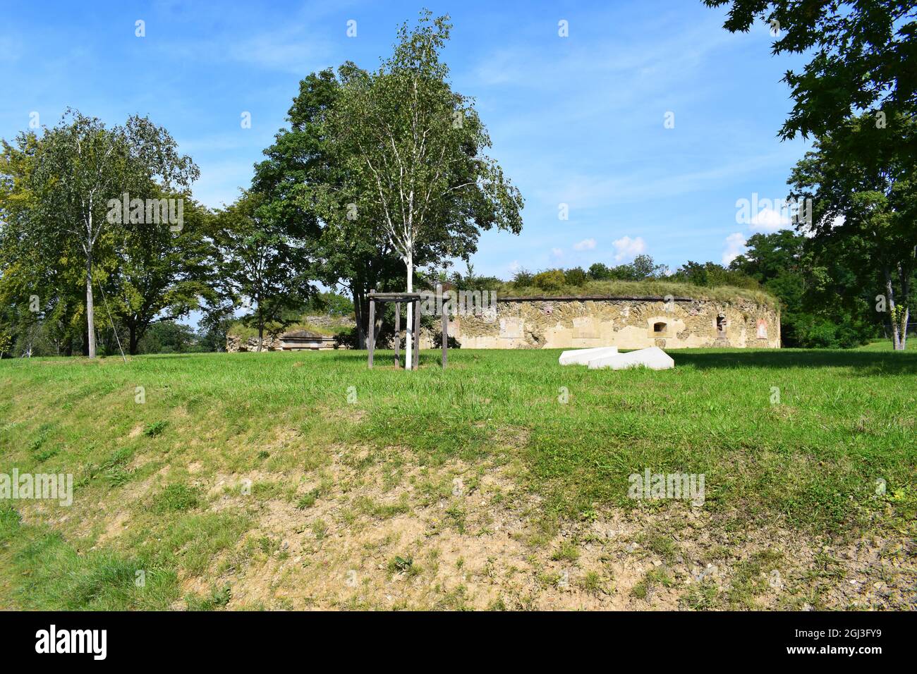 Fort Asterstein, Prussian ruin in Koblenz east of the Rhine Stock Photo ...