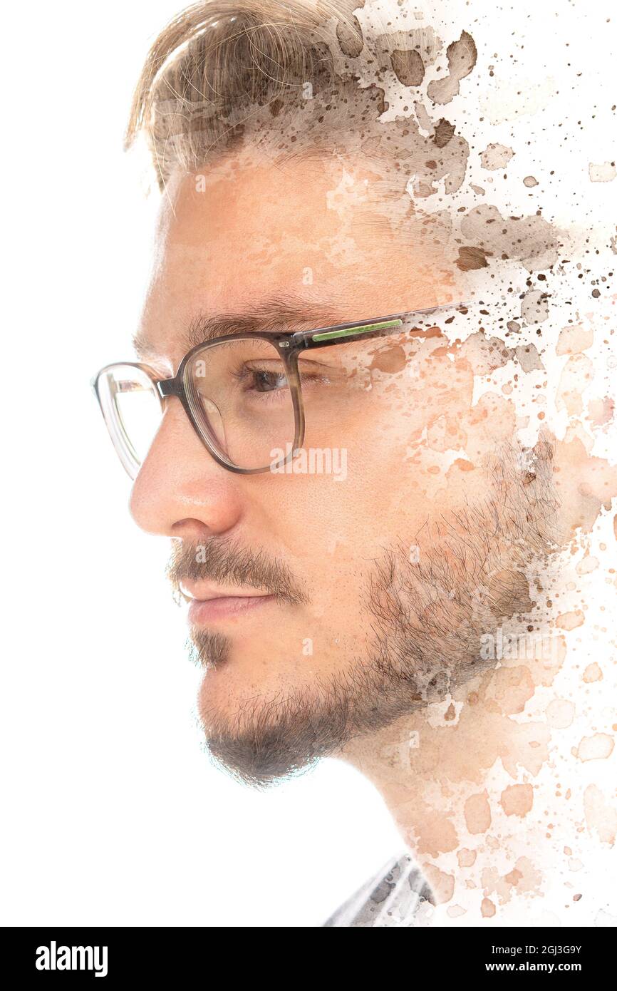 Ink splat face hi-res stock photography and images - Alamy