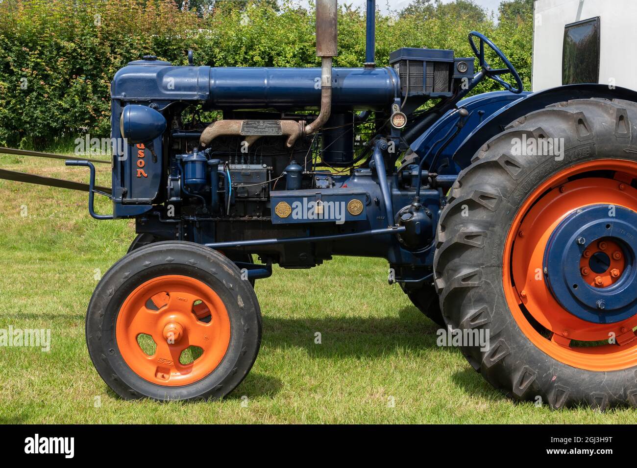 Honiton.Devon.United Kingdom.July 2nd 2021.A restored vintage Fordson ...