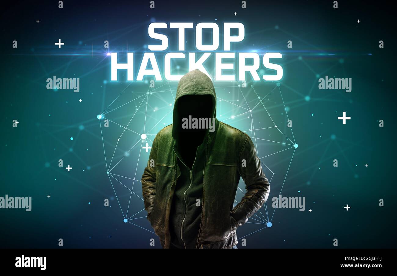 Mysterious hacker, online attack concept Stock Photo - Alamy
