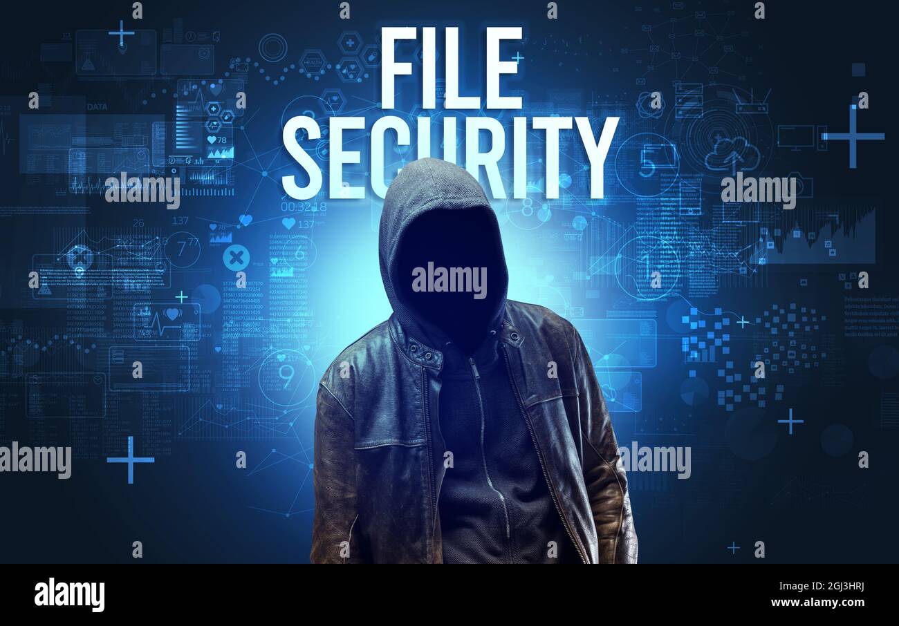 Faceless man with online security concept Stock Photo - Alamy