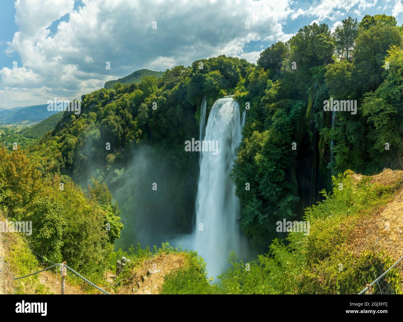 Marmore falls, Cascata delle Marmore, in Umbria region, Italy Stock ...