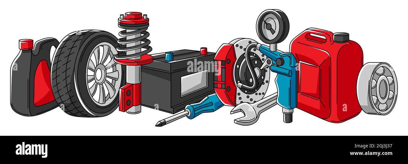 Car service illustration. Auto center repair concept for advertising ...