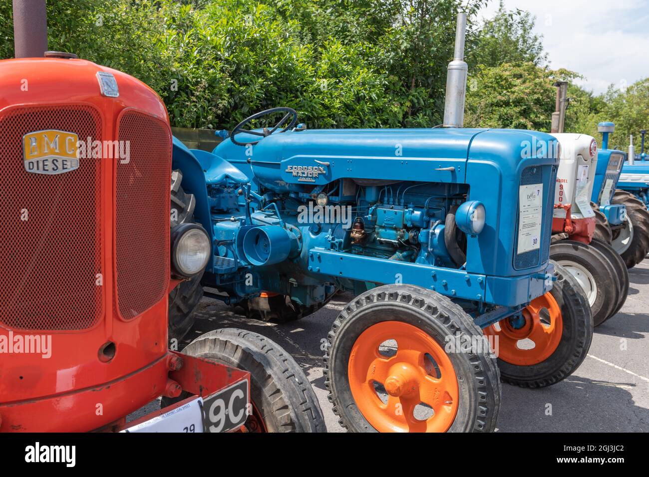 Honiton.Devon.United Kingdom.July 2nd 2021.A restored vintage Fordson ...