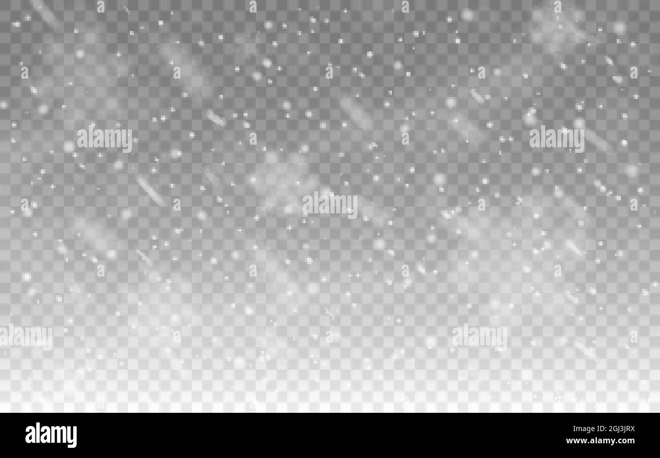 Snow background. Realistic snowfall. Cold winter template with white ...