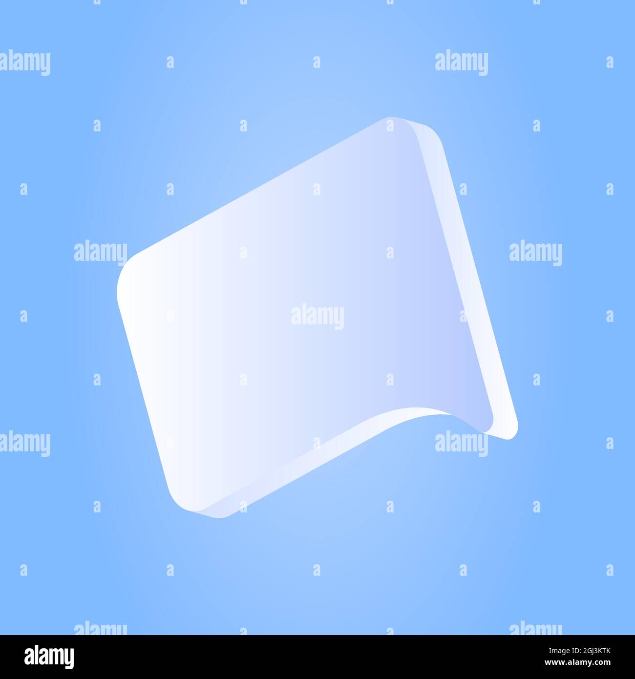 Glassy Comment Icon. Shiny Isolated Element for Social Media UI. Vector ...
