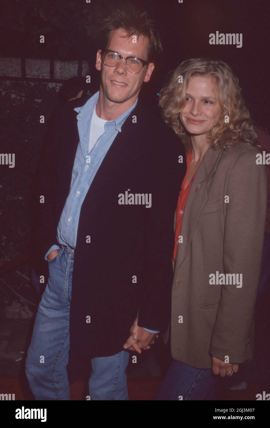 Los Angeles.CA.USA. LIBRARY. Kevin Bacon and Kyra Sedgwick. Early 1990s ...