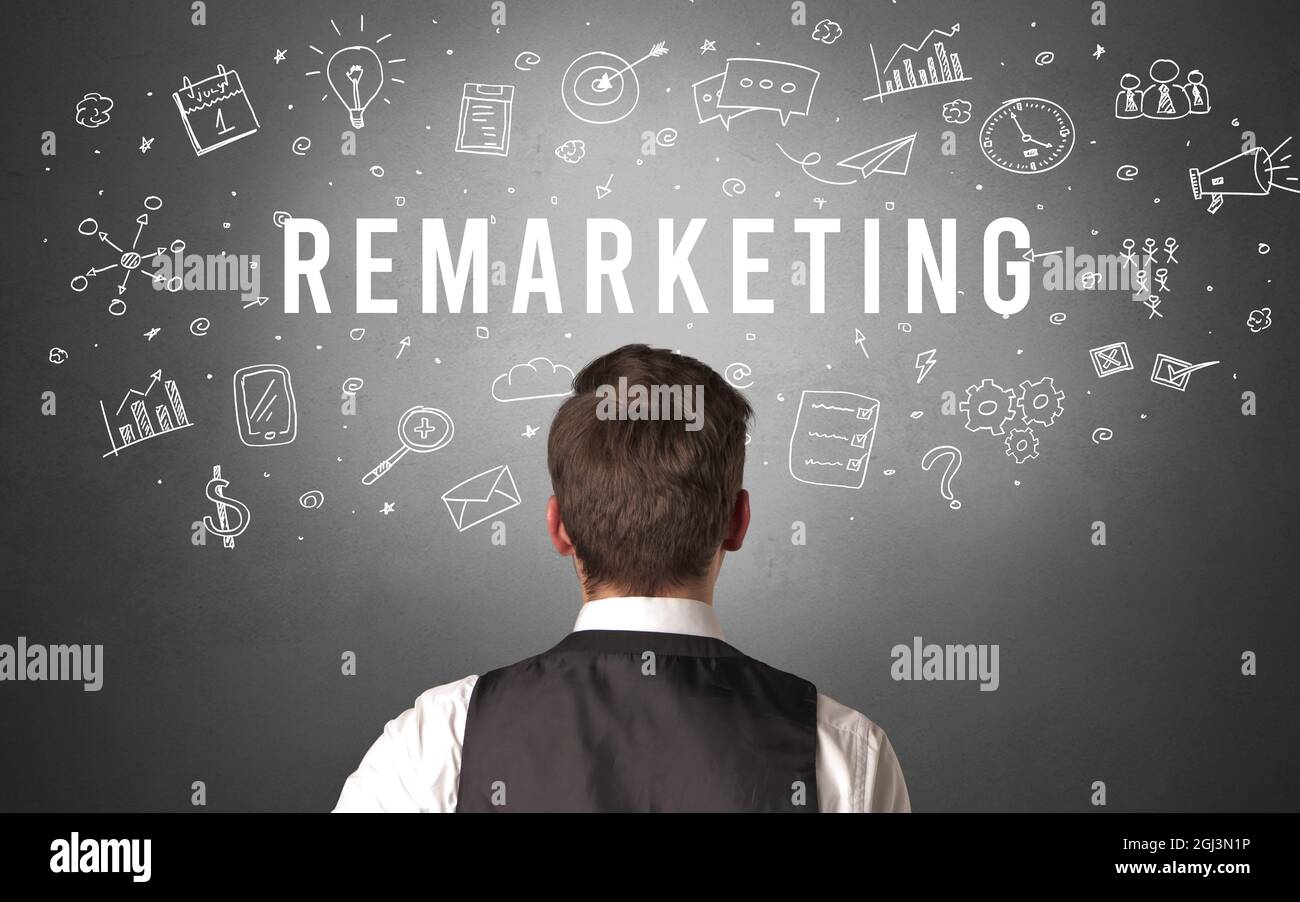 Rear view of a businessman Stock Photo - Alamy