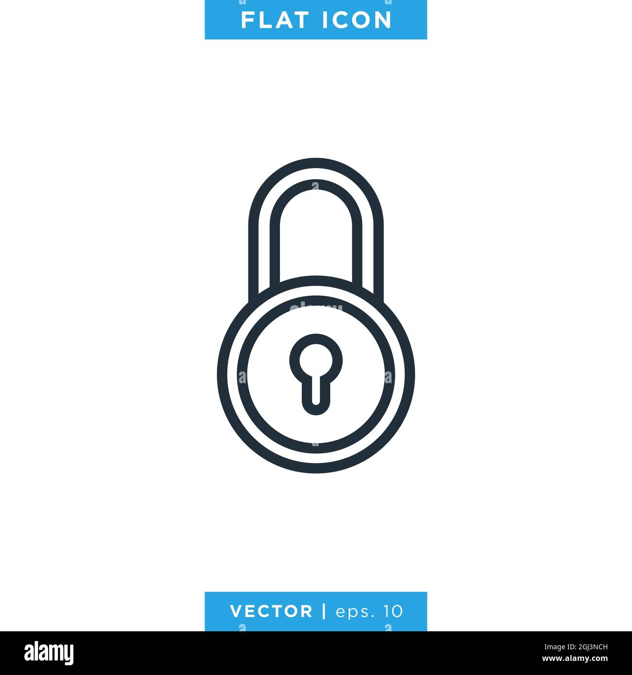 Padlock icon vector stock illustration design template. Vector eps 10 ...